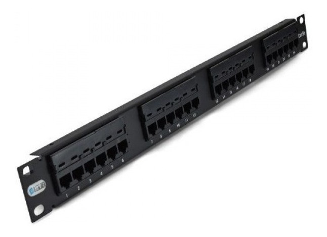 Patchera Patch Panel Rj45 24 Puertos Bocas Cat 6 Cable Red – Telec